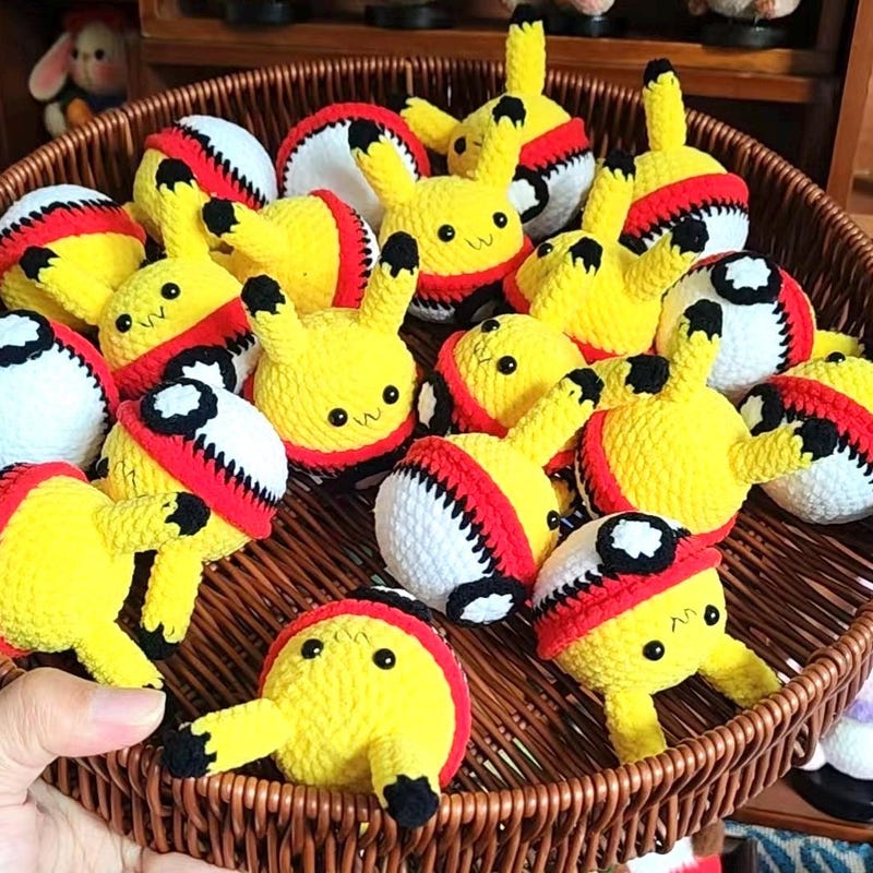 Handmade Pikachu Keychain - Etsy