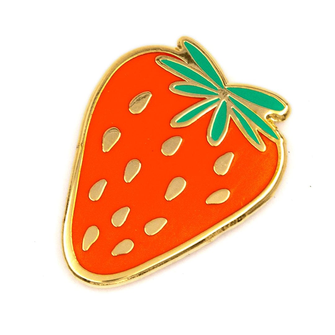 Enamel Pin: Strawberry - Etsy