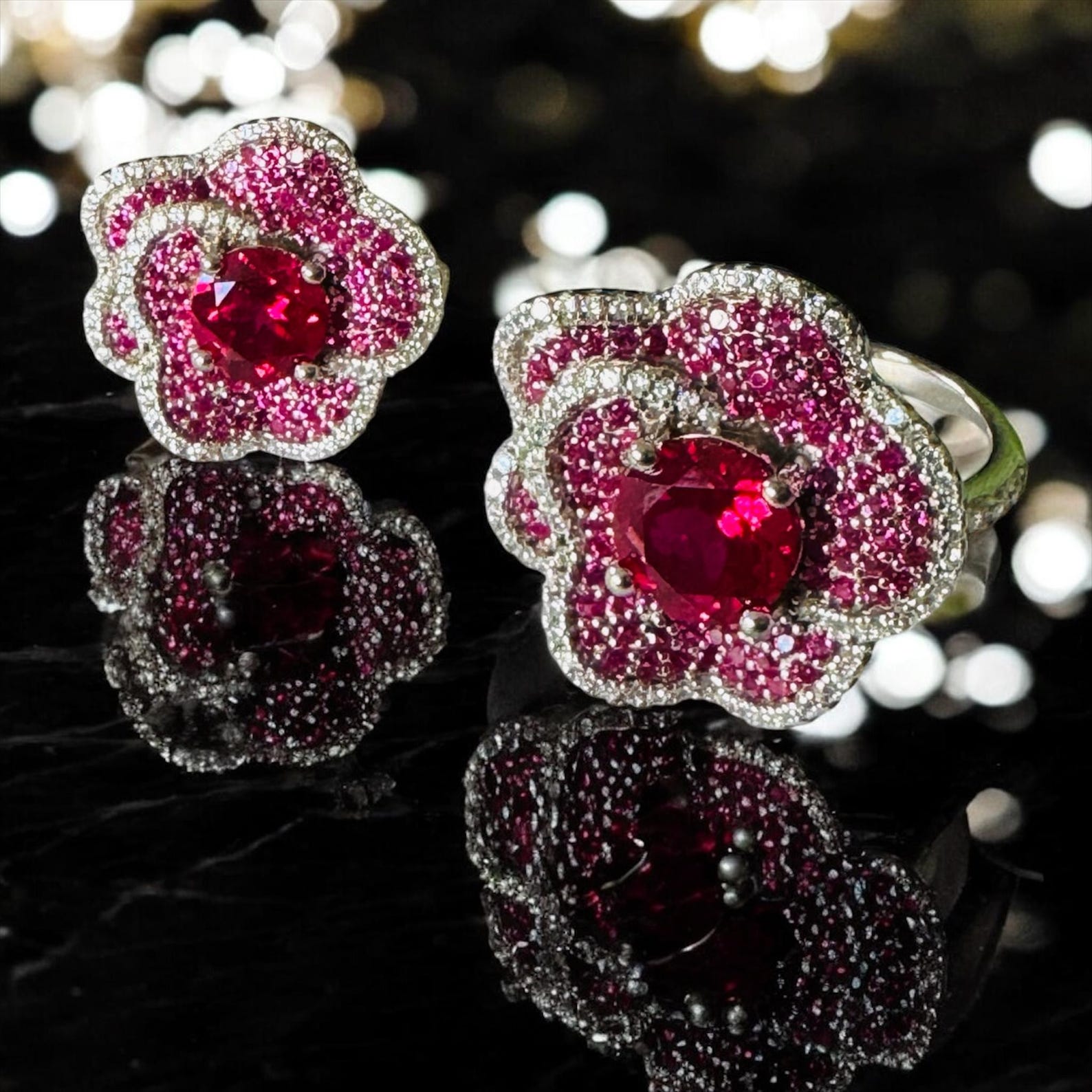 Handmade Natural Ruby Rose Ring - Etsy