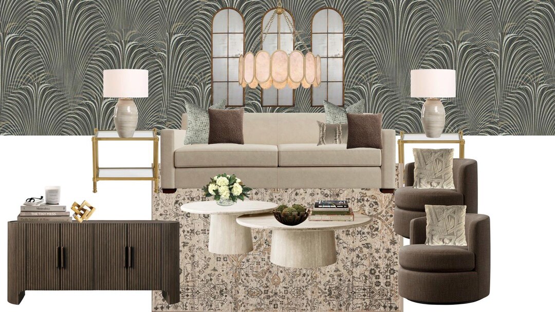 Custom 3-room Virtual Interior Design: Mood Board and Shopping List - Etsy