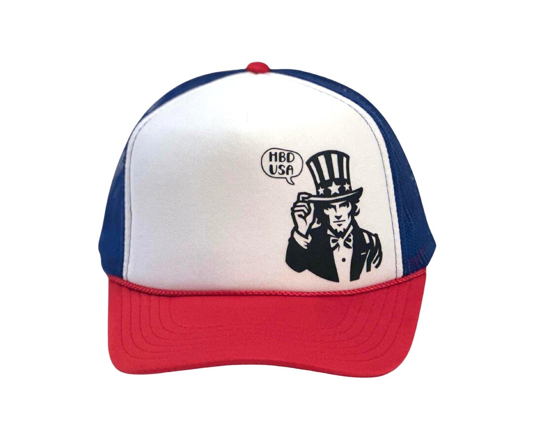 Uncle Sam HBD USA Trucker Hat - Etsy