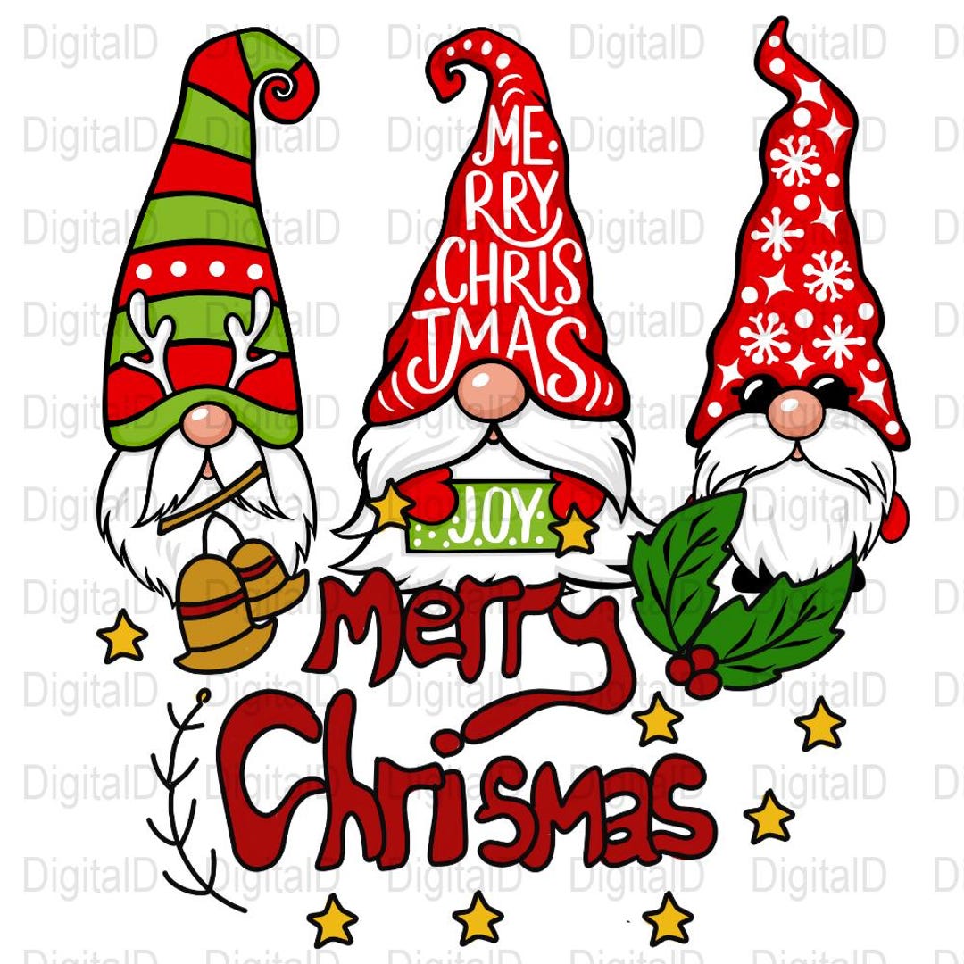 Christmas Gnomes PNG, Holiday Clipart, Festive Printable (digital File ...