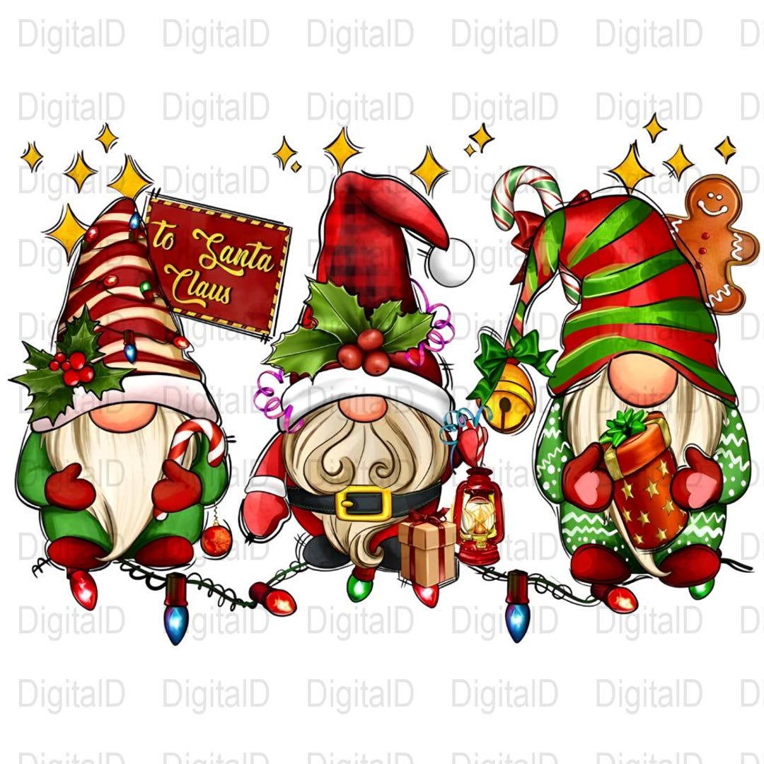 Christmas Gnomes PNG, Holiday Clipart (digital Download) - Etsy
