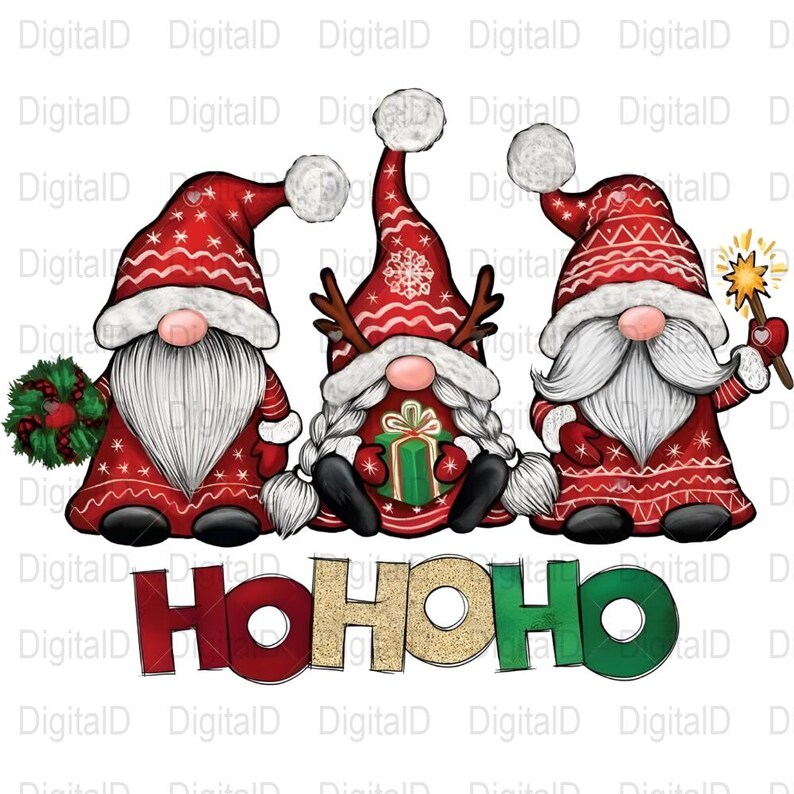 Christmas Gnomes PNG, Festive Holiday Clipart (digital Download) - Etsy