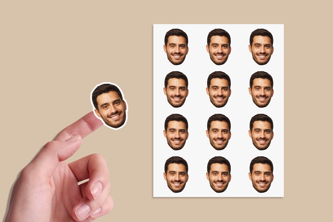 Custom Sticker Birthday Party Favor, Milestone Birthday Photo Stickers ...