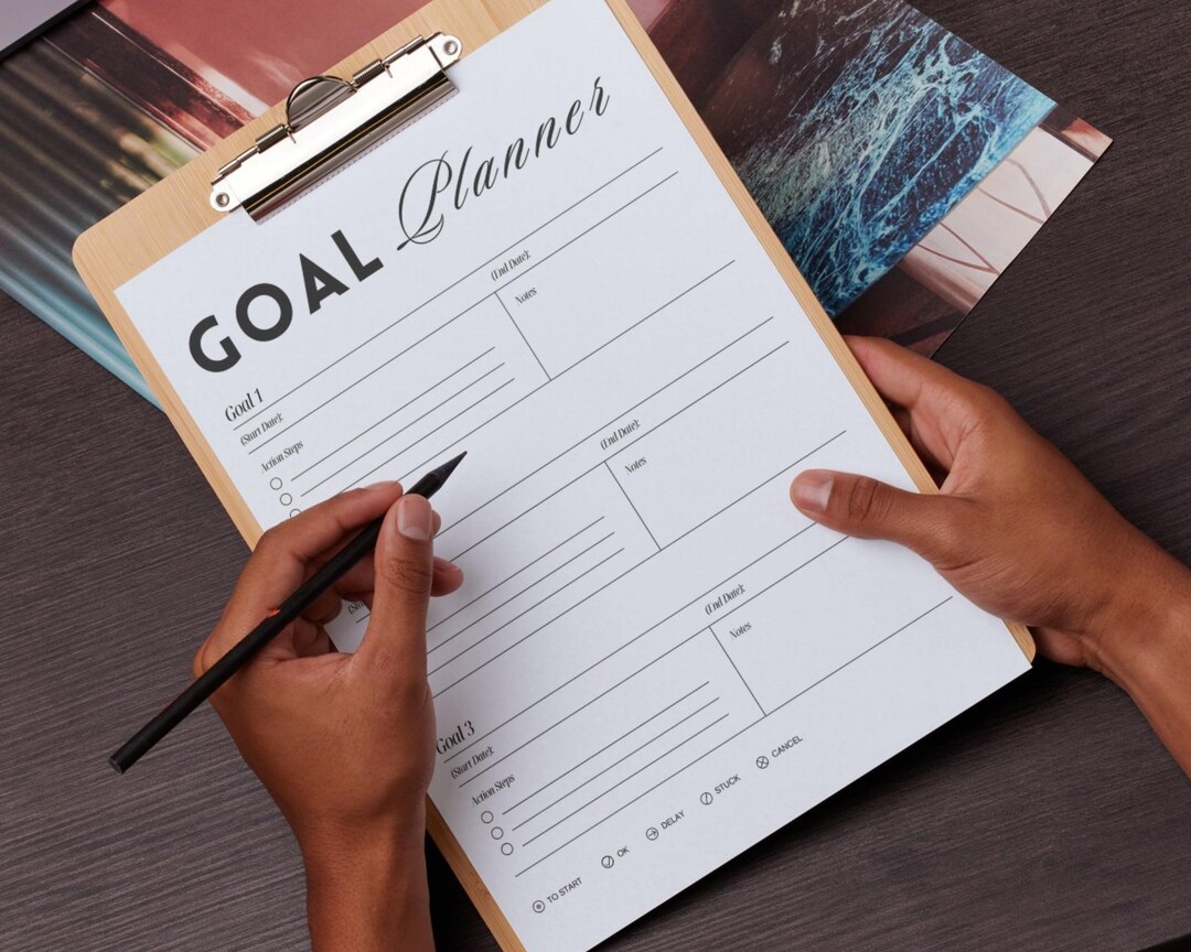 Minimalist Goal Planner – Printable Goal Tracker PDF | Productivity ...