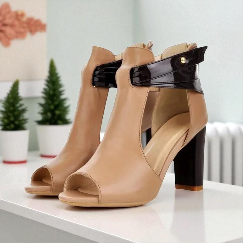 Platform Chunky Heel Sandals: 10cm High Heel Roman Party Shoes - Etsy