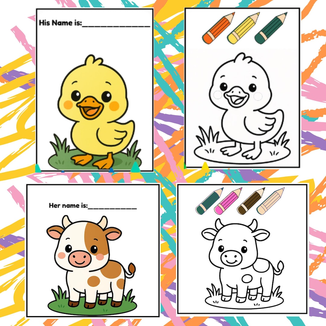 Farm Animals Coloring Pages for Toddlers: Shushu's Farm Printable ...