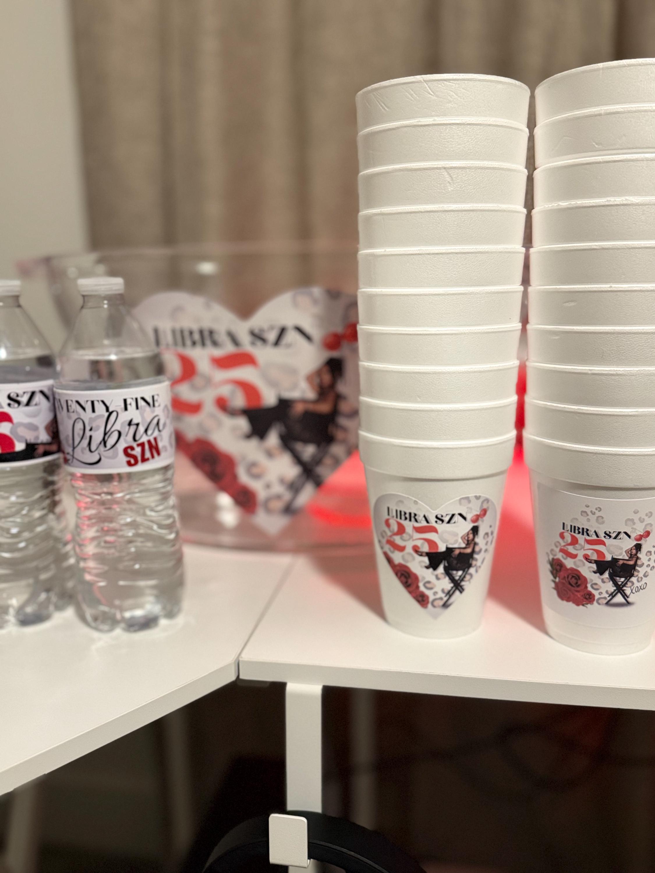 Personalized Party Cups: Custom Photo & Logo, 20 Oz Styrofoam - Etsy