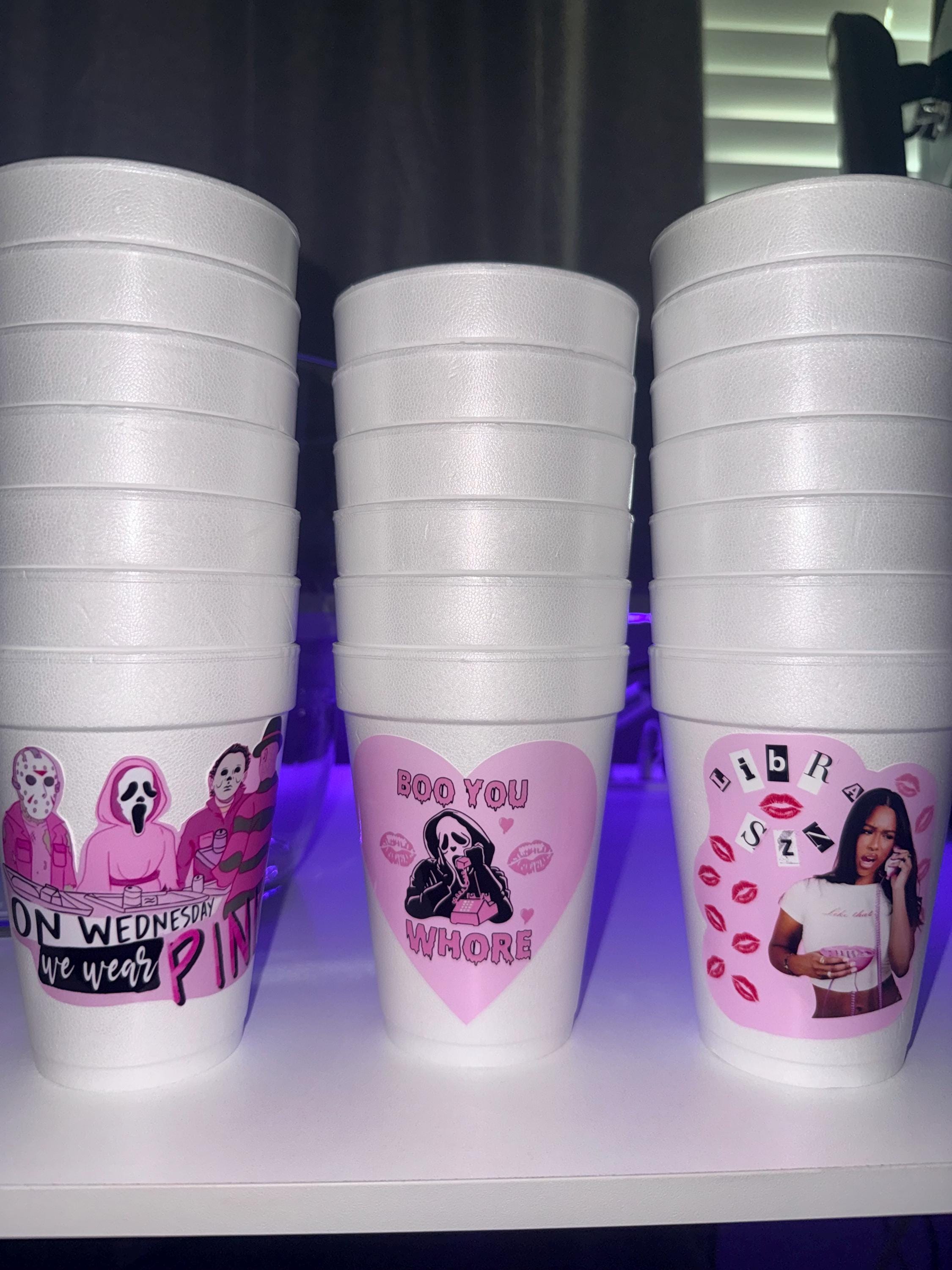 Personalized Party Cups: Custom Logo & Photo, 20 Oz Styrofoam - Etsy