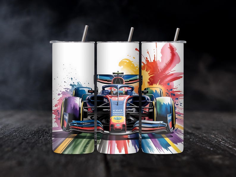 Formula 1 Tumbler Wrap PNG, F1 Racing Car 20oz Skinny Tumbler ...