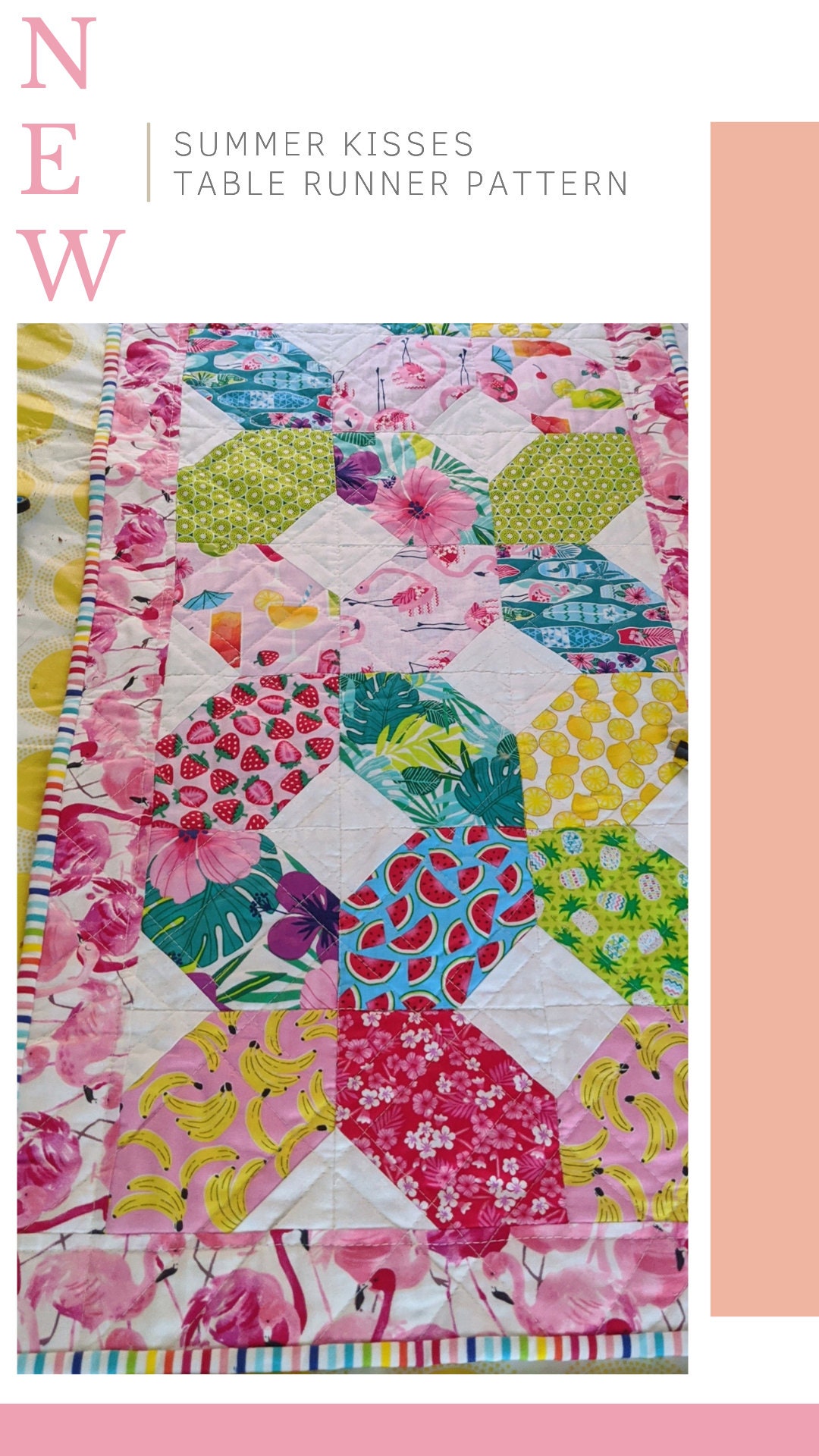 Summer Kisses | Table Runner Quilt Pattern | Charm Pack Friendly - Etsy