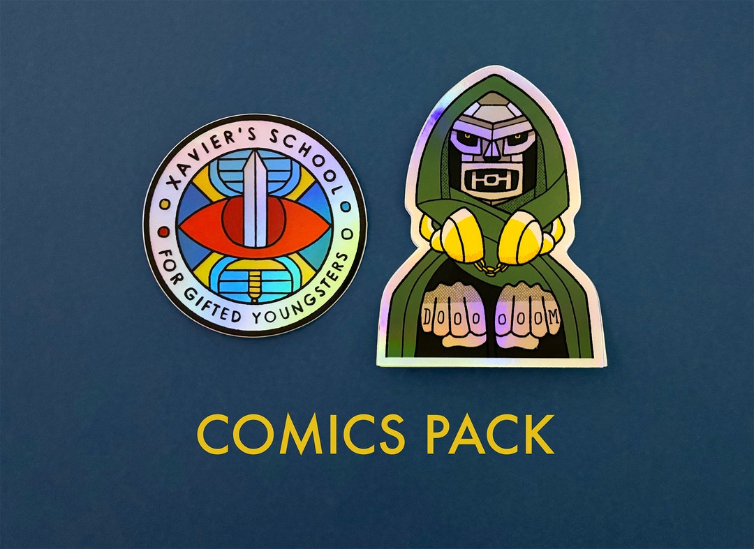 Comics Pack - Holographic Doctor Doom & X-men Stickers - Etsy