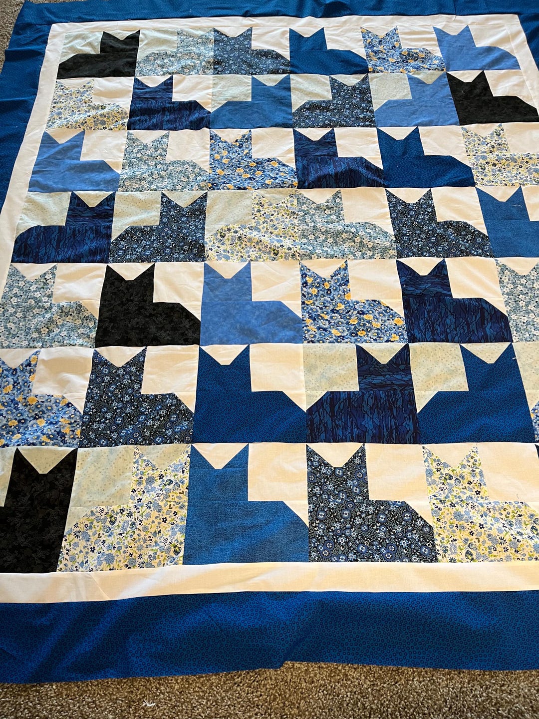 Cat Quilt Top (pins and Paws Pattern) - Etsy