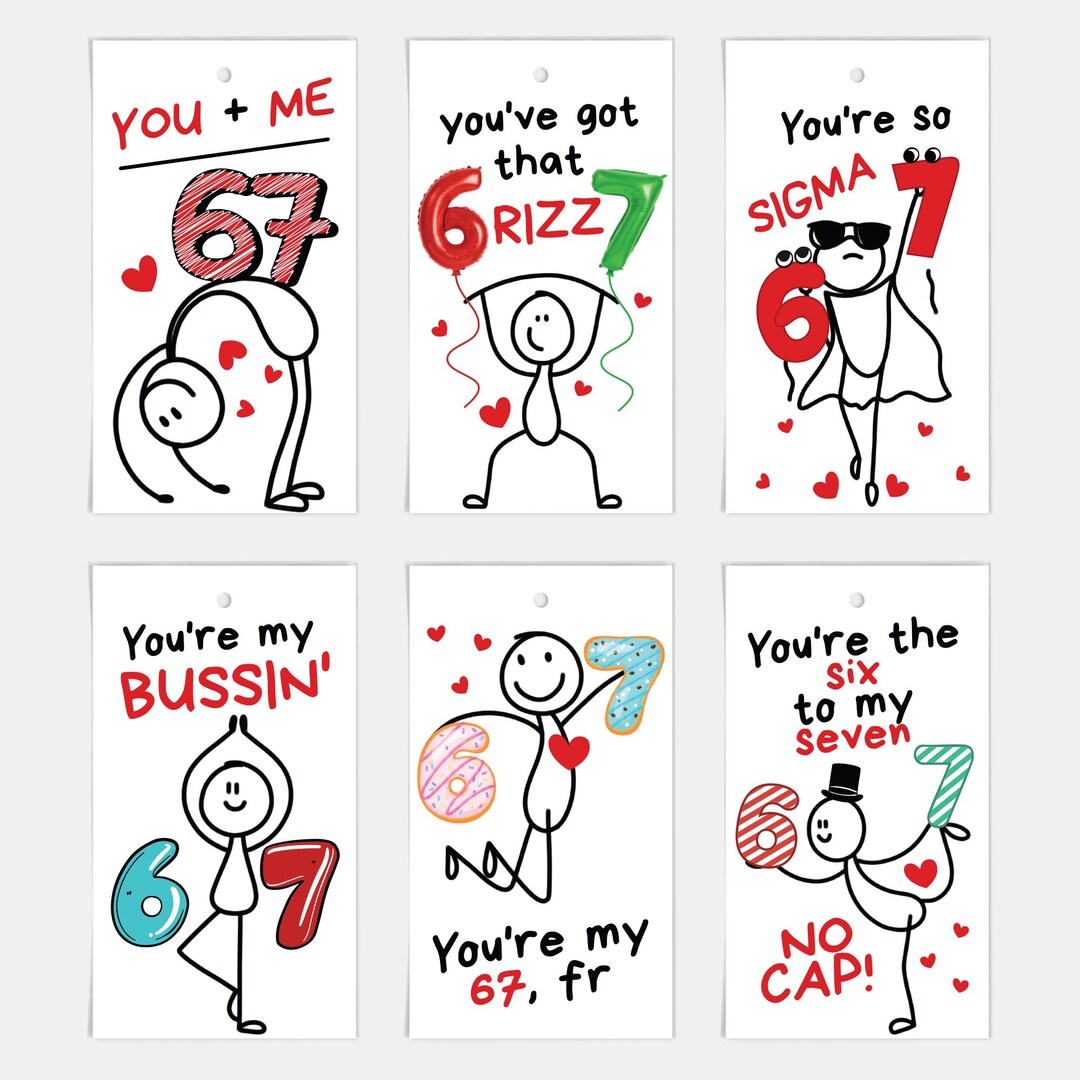 Gen Z Slang Valentine Cards – Funny Love Gift Tags, 24 Card Set - Etsy