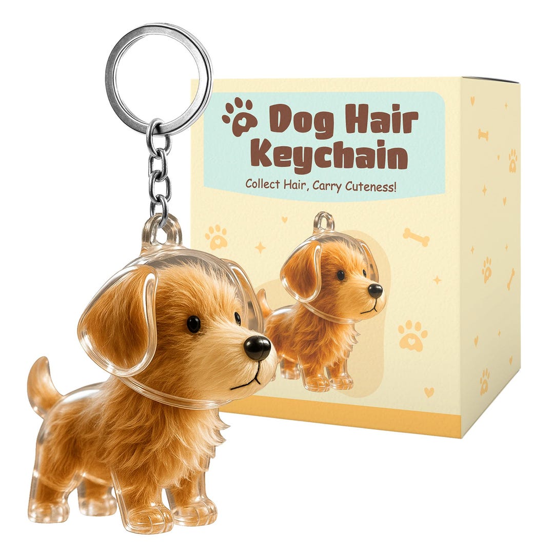 Dog Hair Keepsake Keychain: Mini Puppy Pet Memorial Clip Charm - Etsy