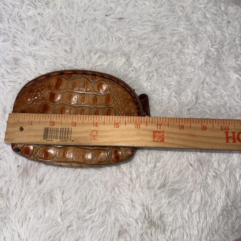 Brahmin Pecan Crocodile Leather Cosmetic Case / Zip Pouch - Etsy