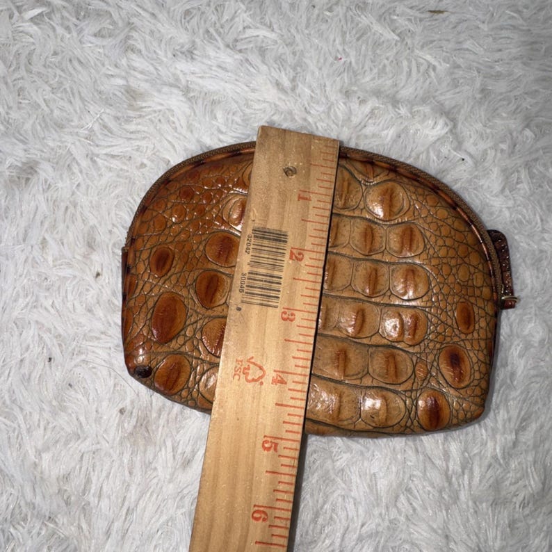 Brahmin Pecan Crocodile Leather Cosmetic Case / Zip Pouch - Etsy