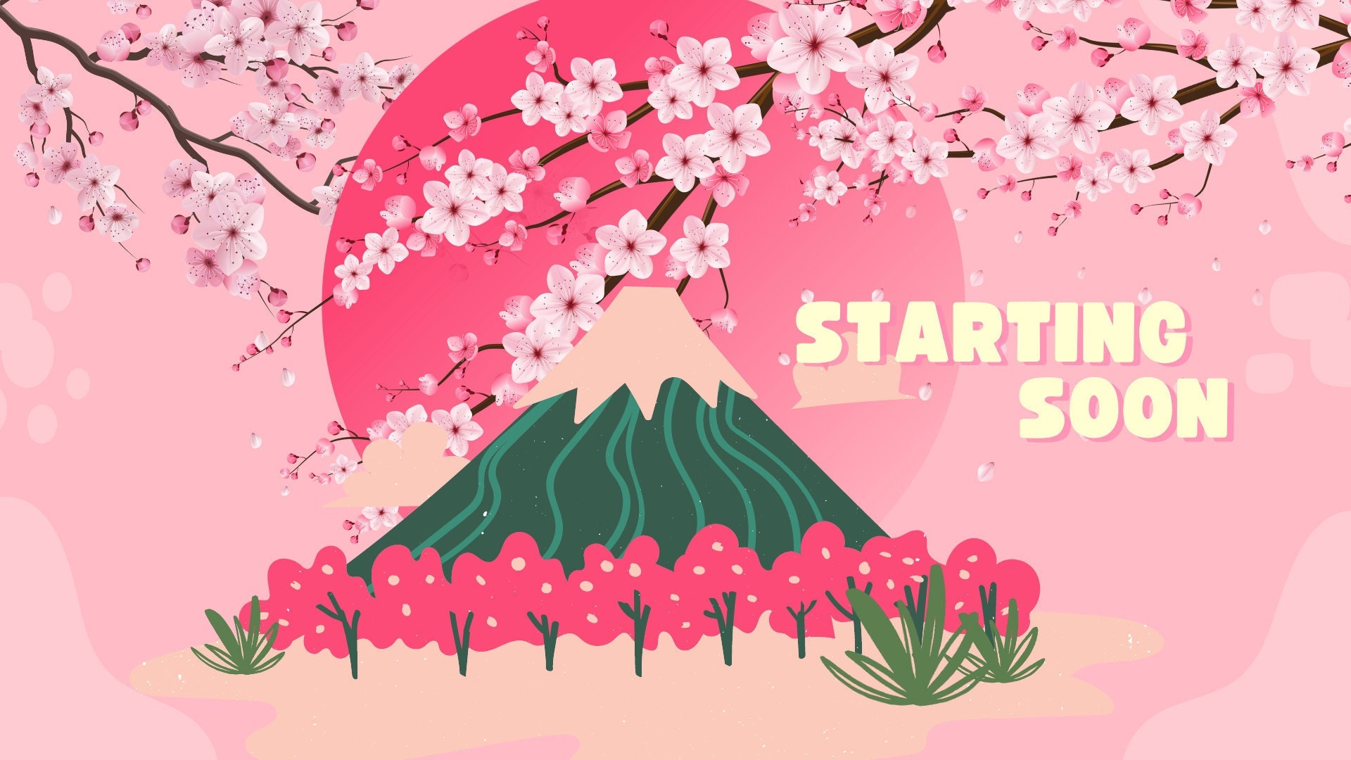 Sakura Japan Themed Starting Soon Scene for Twitch Stream - Etsy