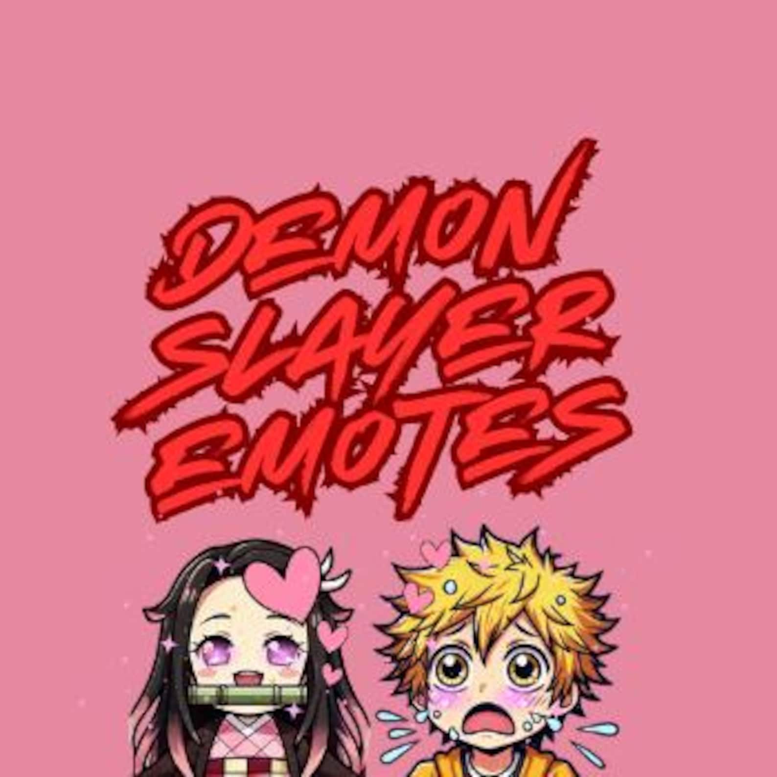 Nezuko and Zenitsu Inspired Demon Slayer Emotes for Twitch - Etsy