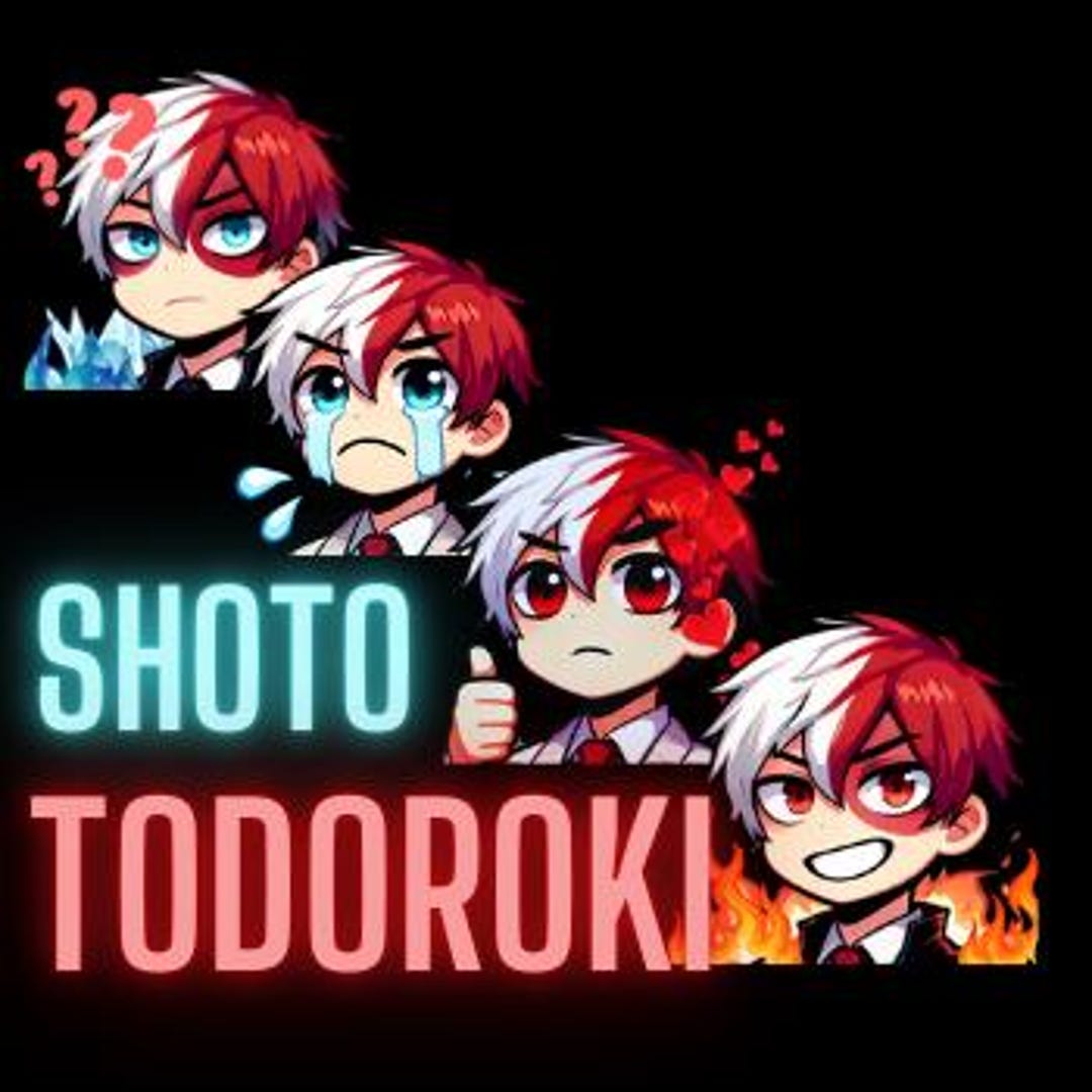 Shoto Todoroki MHA Anime Emotes for Twitch - Etsy Australia