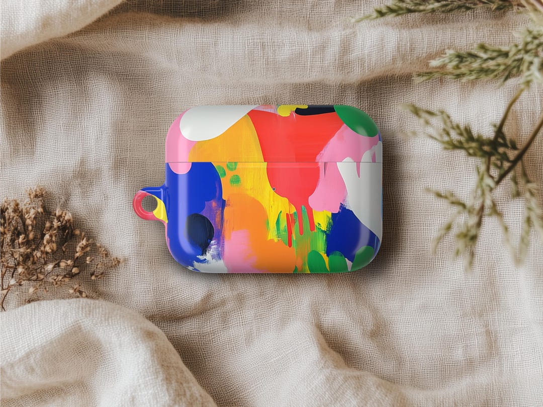 Abstract Art AirPod Pro 2 Case, Colorful AirPod 3 Case, Modern Paint ...
