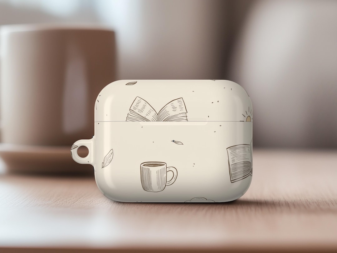 Book Lover Airpods Case, Cozy Aesthetic AirPod Pro 2 Case, Coffee Plant ...