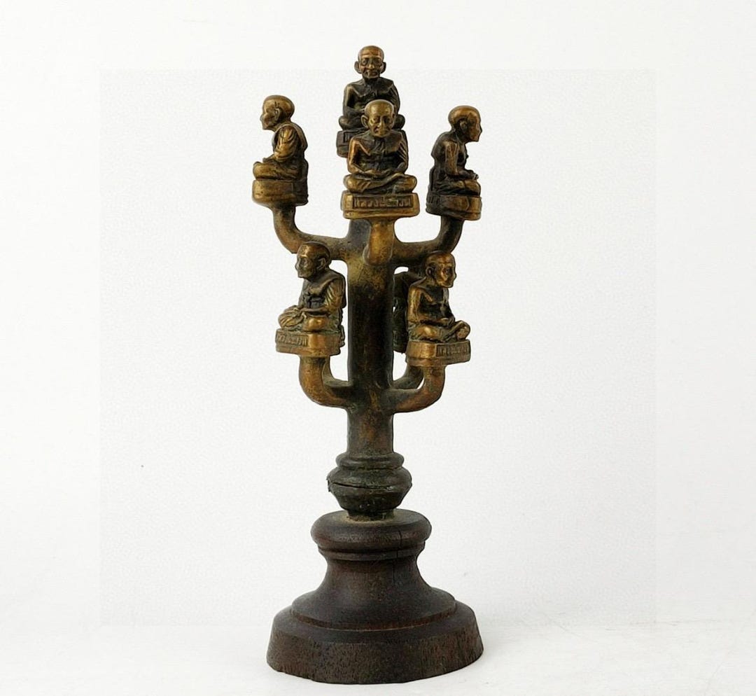 Bronze Multi-faced Buddha Statue: Antique Chinese Spiritual Decor - Etsy