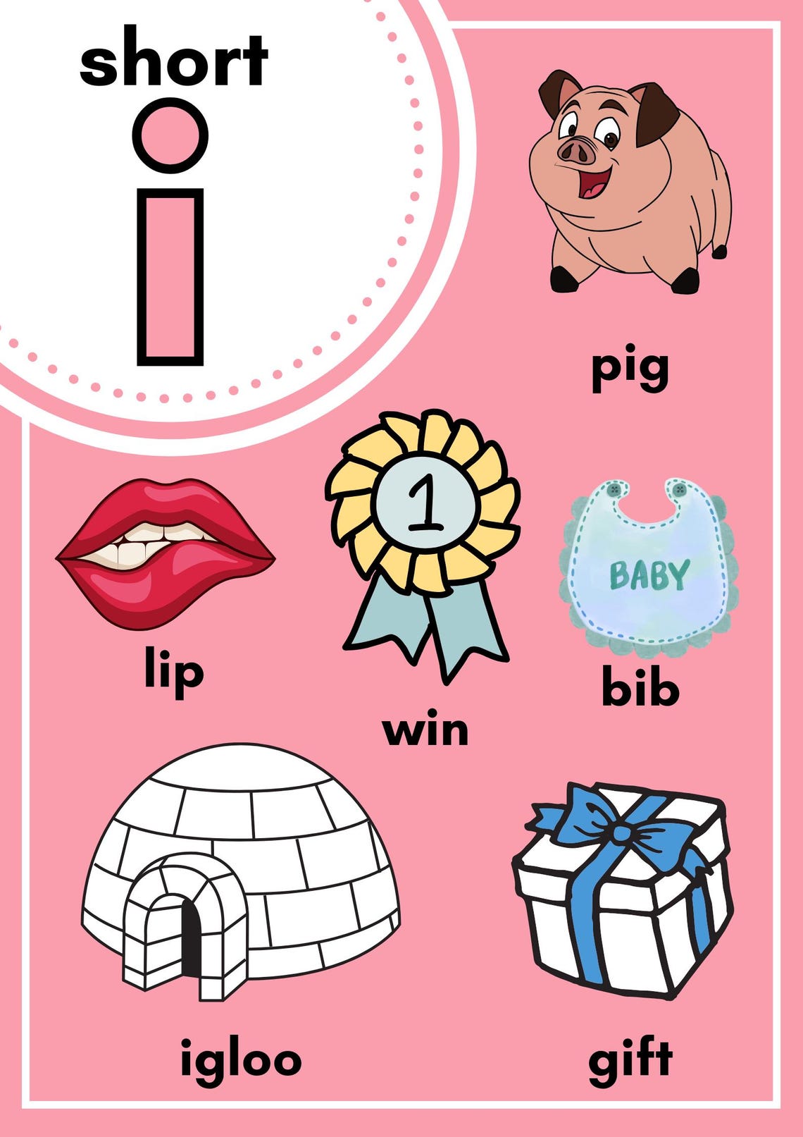 Short Vowels Poster – Bright and Clear Visual Aid for Early Phonics - Etsy