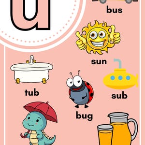 Short Vowels Poster – Bright and Clear Visual Aid for Early Phonics - Etsy