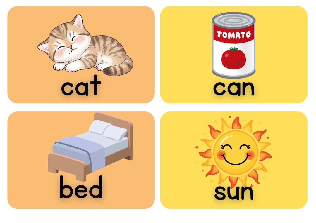 CVC Words Flashcards | Printable Phonics Reading Cards | Early Literacy ...