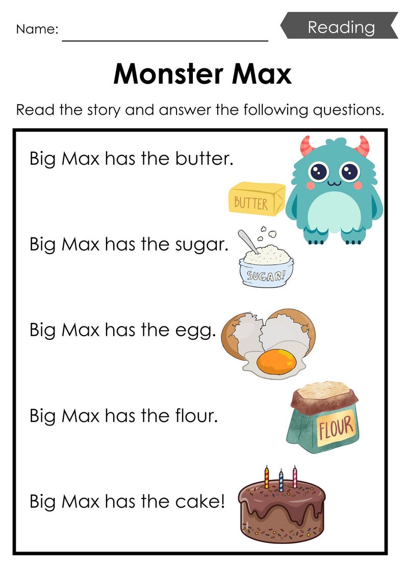 Reading Comprehension Workbook - Etsy