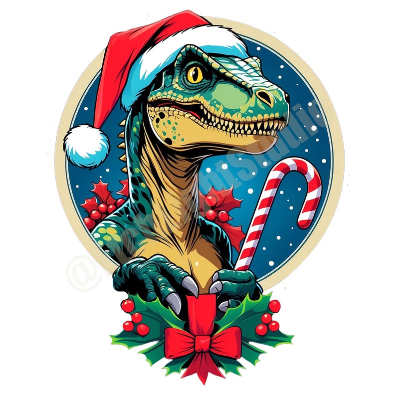 Holiday Dino Invitation - Etsy