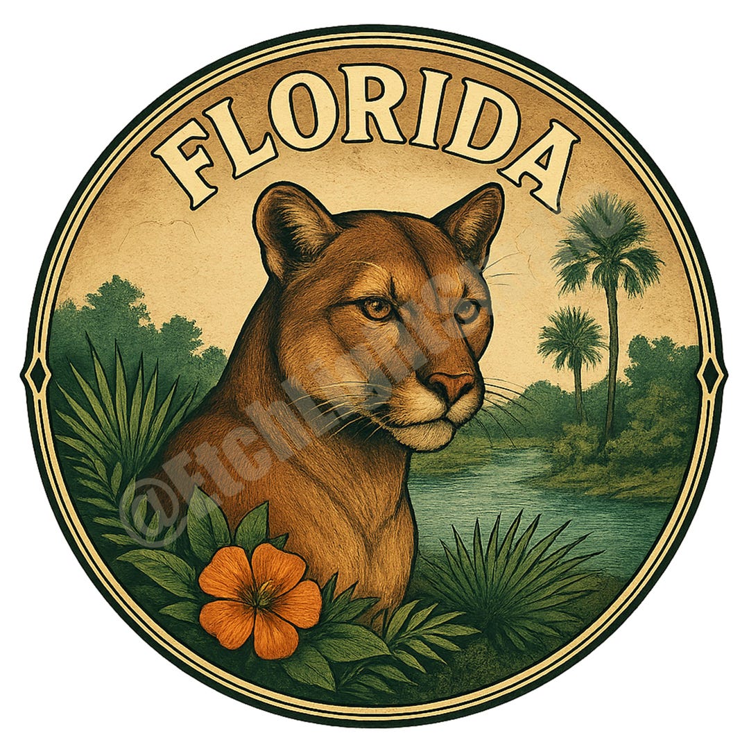 Florida Panther State Emblem PNG: Official Wildlife Art, High ...