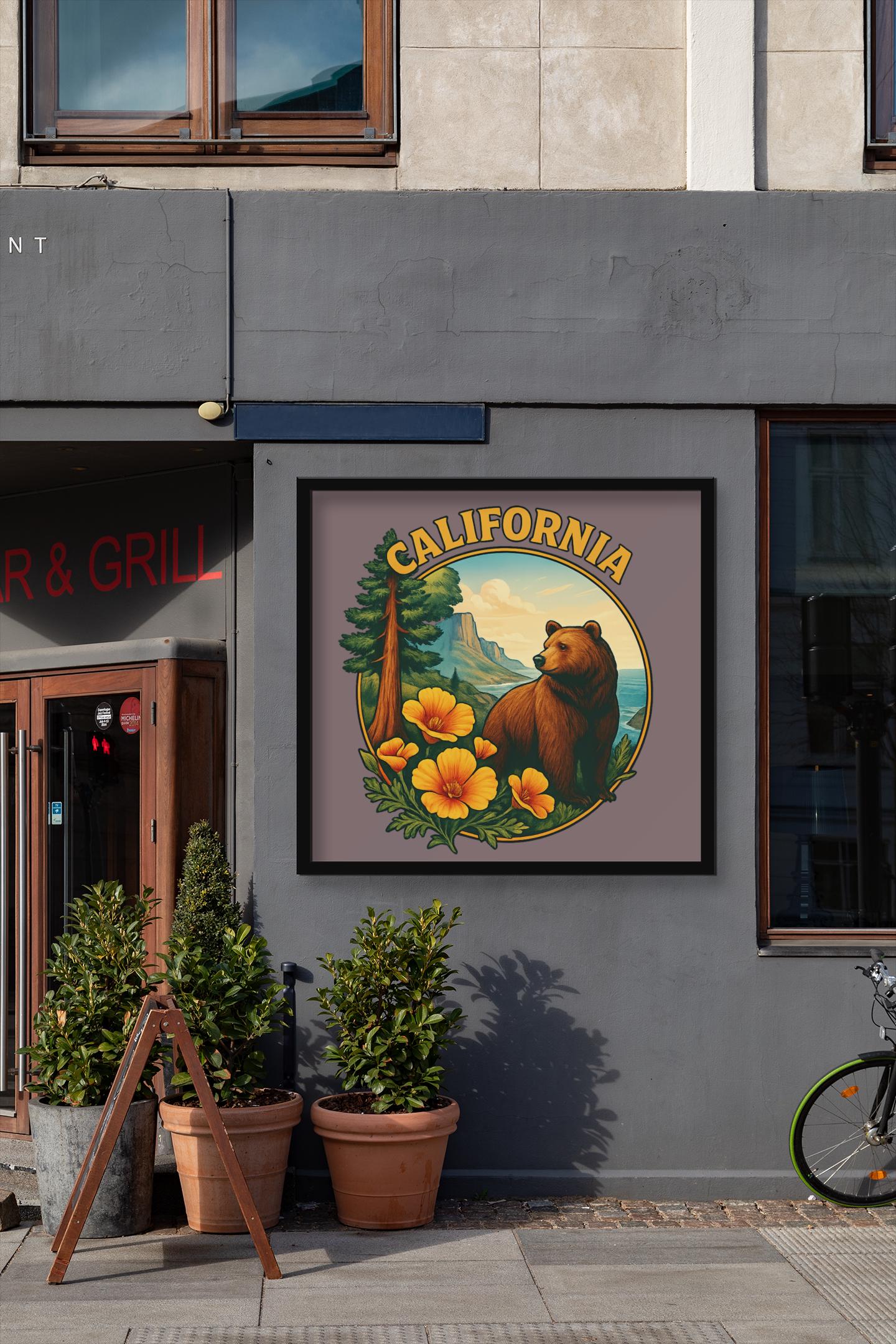 Vintage California State Emblem PNG: Sublimation/dtf Design (digital ...