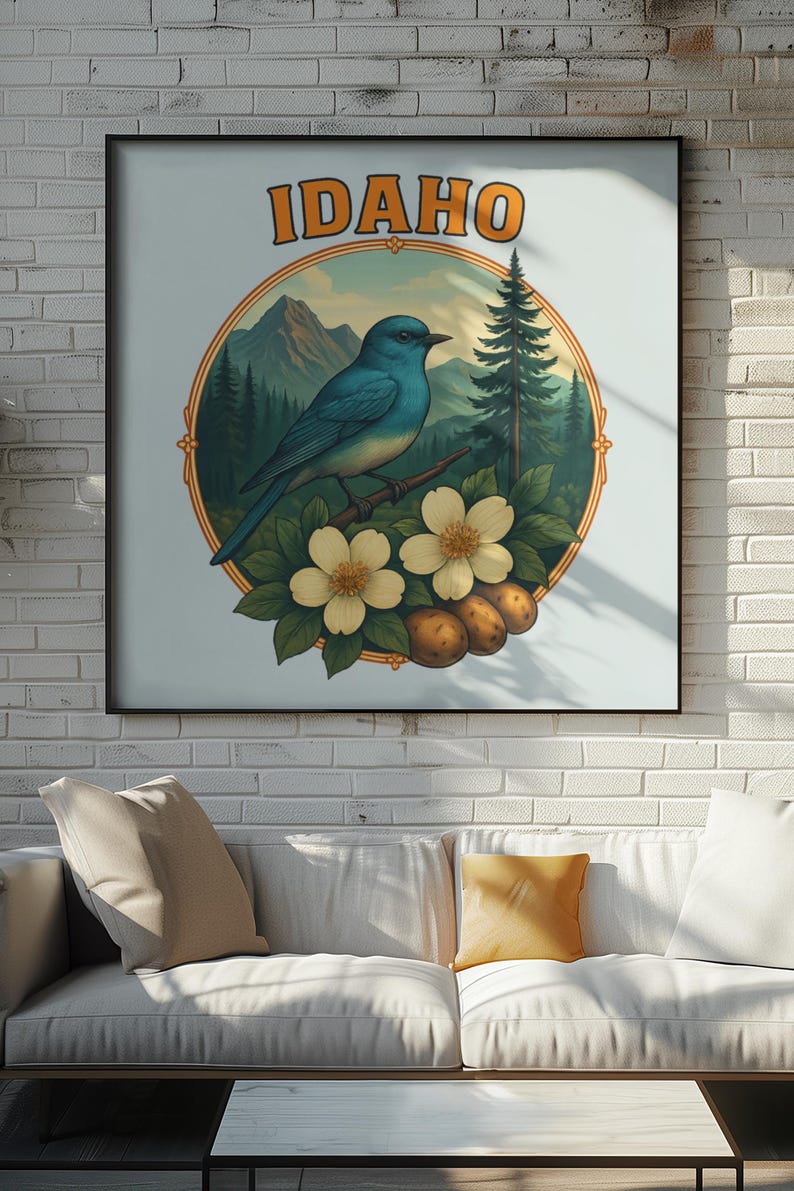 Idaho State Emblem PNG: Vintage Circle Logo (digital Download) - Etsy