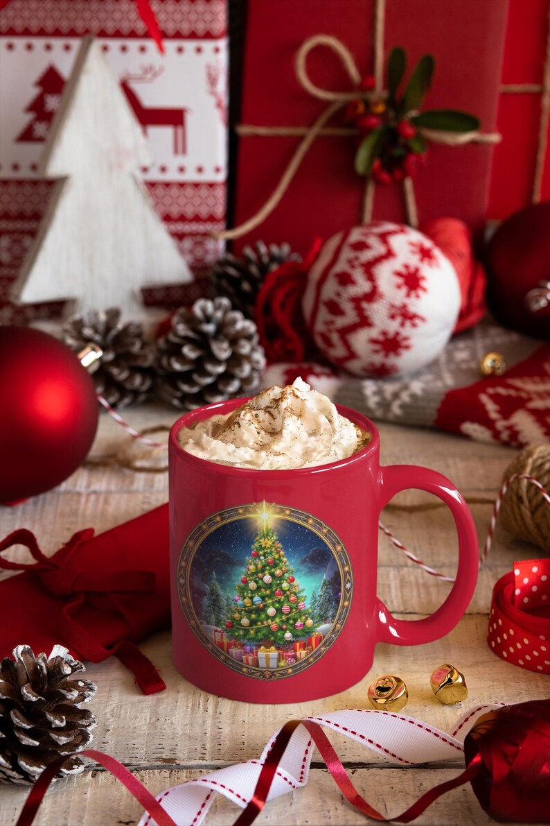 Majestic Christmas Tree Emblem PNG | Transparent Holiday Graphic for ...