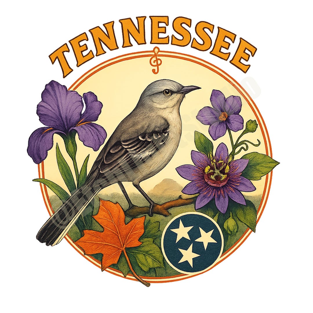 Tennessee State Emblem PNG: Vintage Circle Logo (digital Download) - Etsy