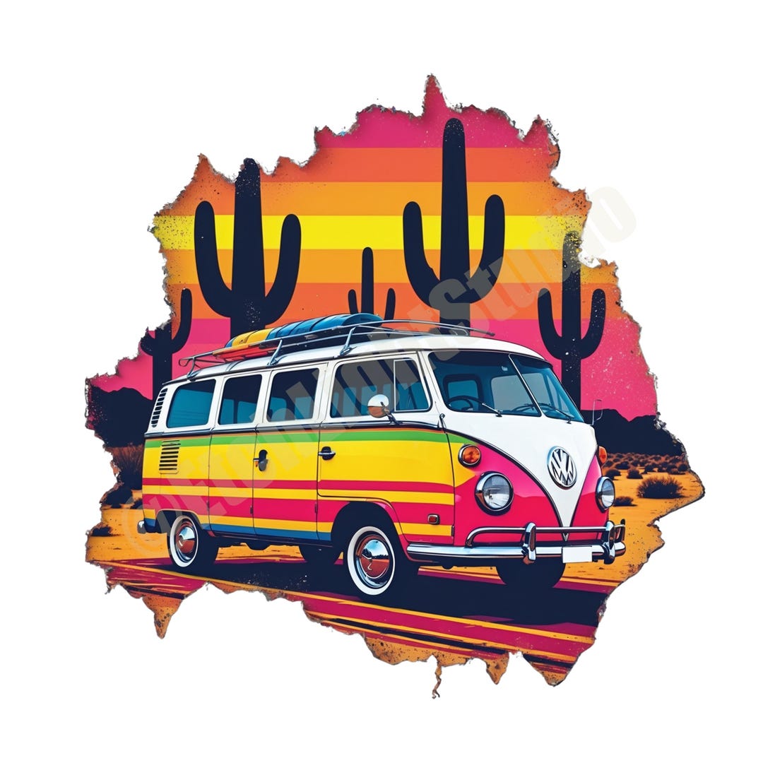 70s Vintage Desert Road Trip PNG | Retro Sublimation Graphic ...