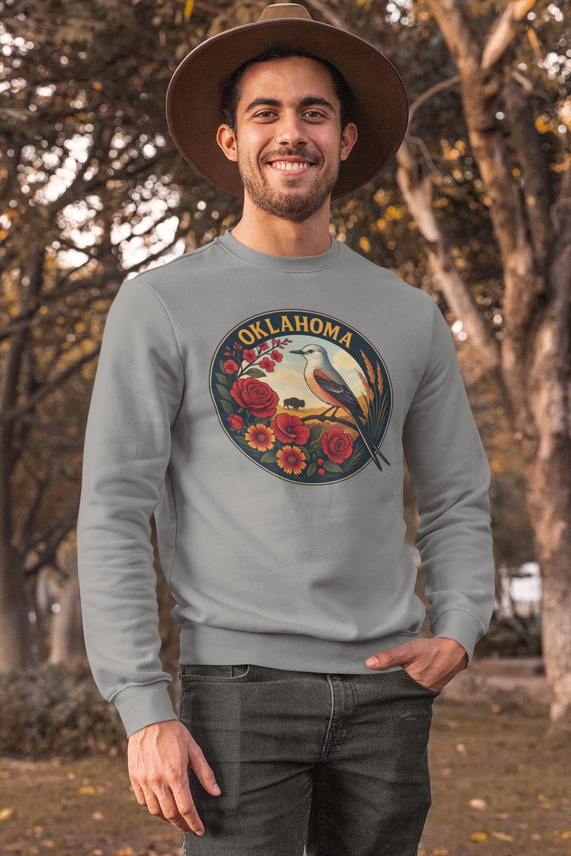 Oklahoma State Emblem PNG: Vintage Circle Logo, Sublimation Design ...