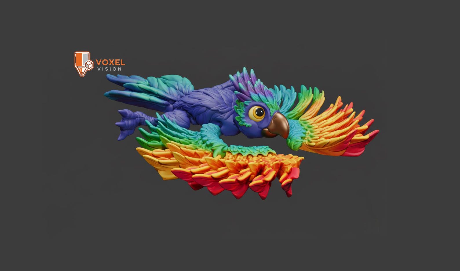 Articulated 3D Printable Macaw Figure: Flexible STL Model - Etsy