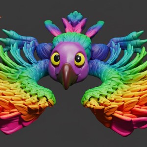 Articulated 3D Printable Macaw Figure: Flexible STL Model - Etsy
