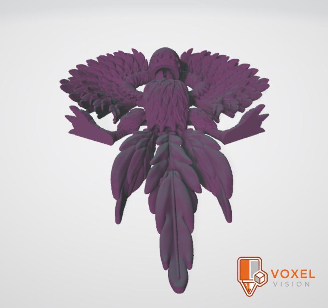 Articulated 3D Printable Macaw Figure: Flexible STL Model - Etsy