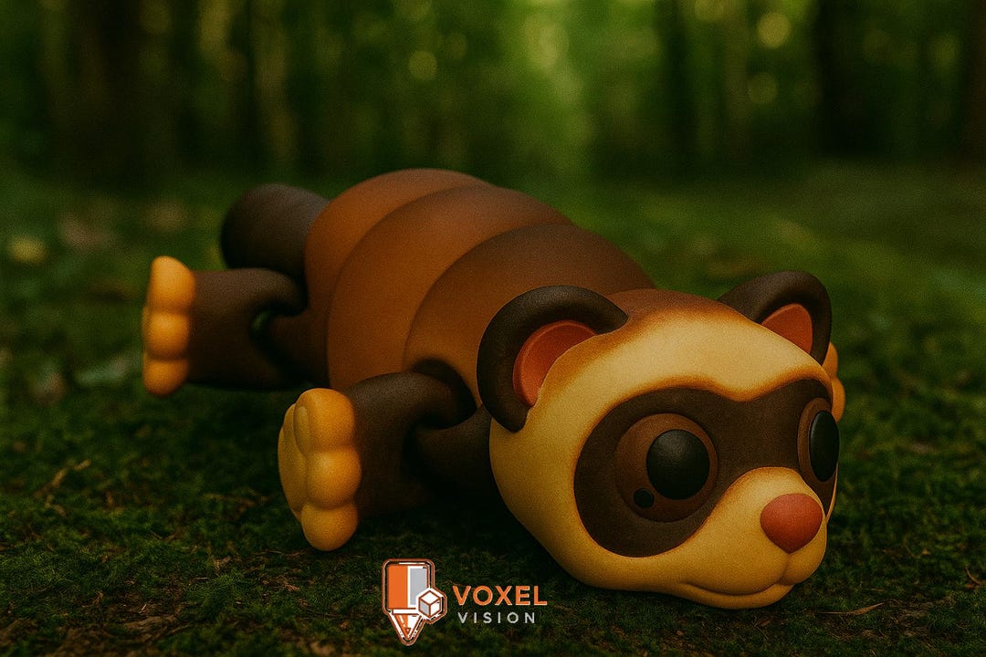 Articulated STL 3D Flexible Printable Figure Ferret - Etsy