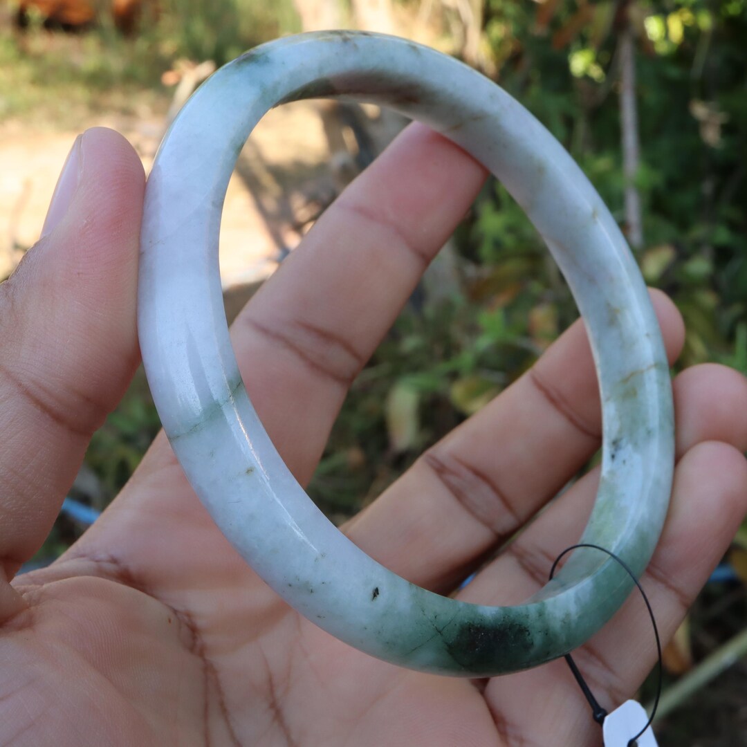 78mm Extra Large Natural Grade A Jadeite Jade Bangle Bracelet From ...