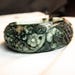 Burmese Jadeite Bangle: Hand-carved Pikul Flower Amulet, Moss-in-snow ...