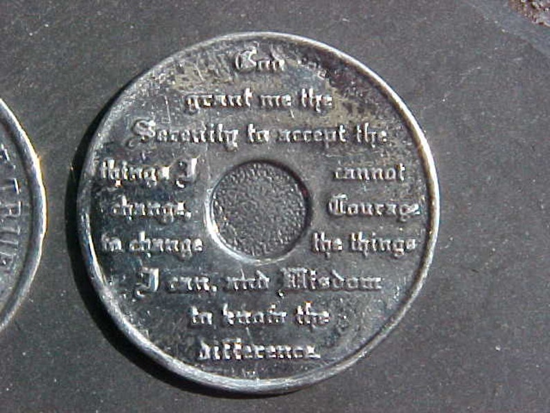 SERENITY Prayer custom Engraveable Recovery Pocket Coin - Etsy