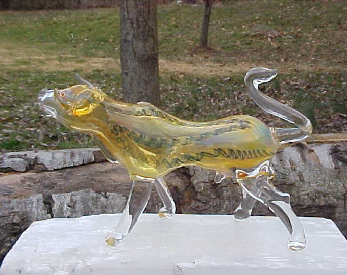 BULL Totem Spirit Fumed Glass Pipe Handblown TAURUS ZODIAC El - Etsy