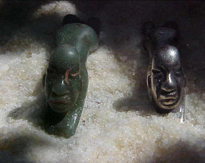 SHAMAN Pre-columbian Olmec Burial Figure Bead Reproduction in Sterling ...