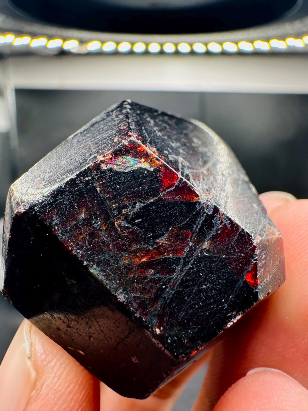 150g Natural Polished Almandine Garnet Crystal Specimen | Rainbow Flash ...